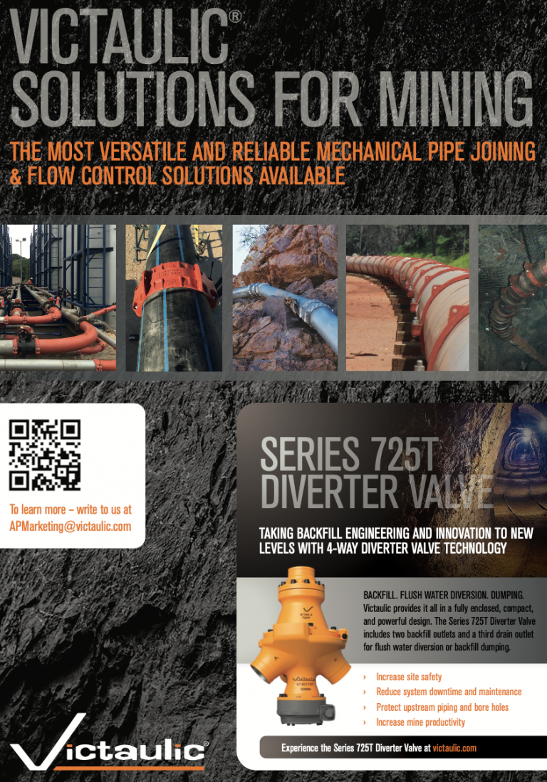 Victaulic introduces Series 725T 4-way diverter valve for backfill mining operations | iQ ...