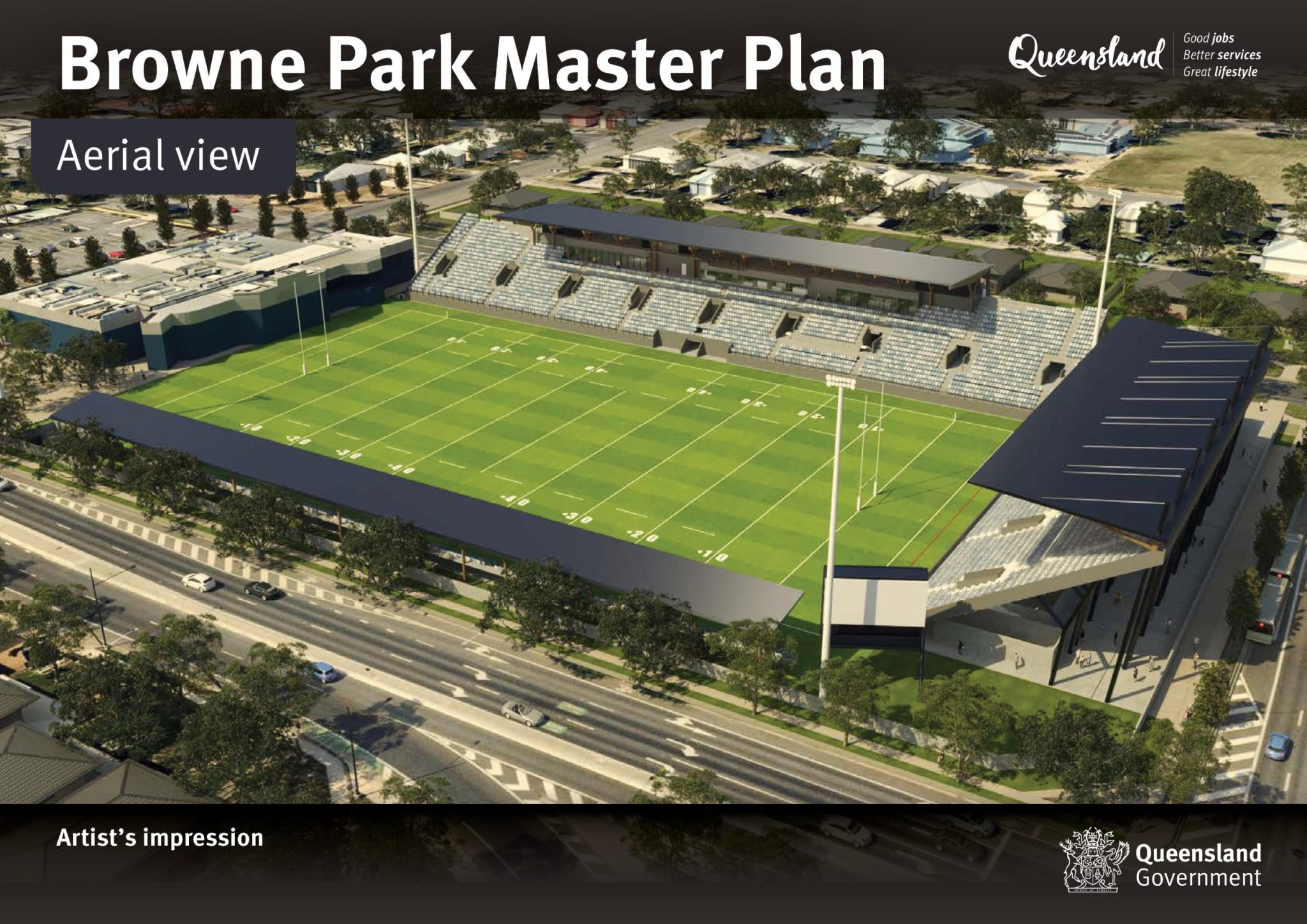 New $54m Browne Park redevelopment plans unveiled | iQ Industry Queensland